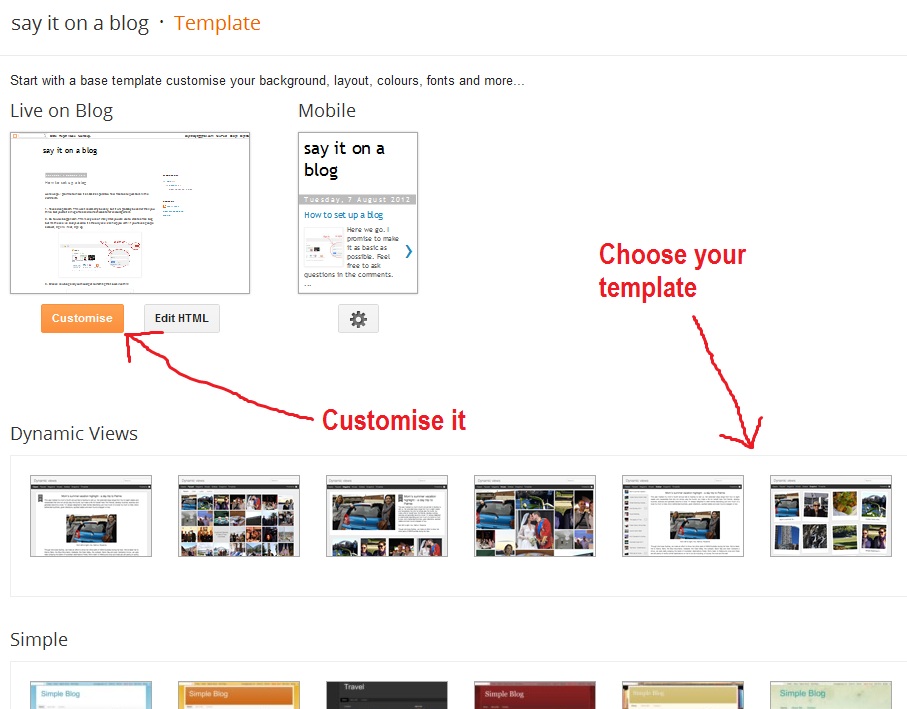 say it on a blog: How to set up a blog