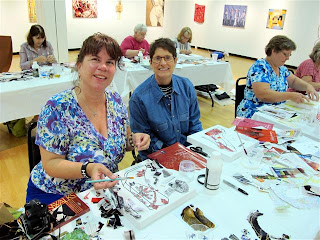 Nancy Standlee Fine Art: Torn Paper High Heel Collage Painting, Mixed ...