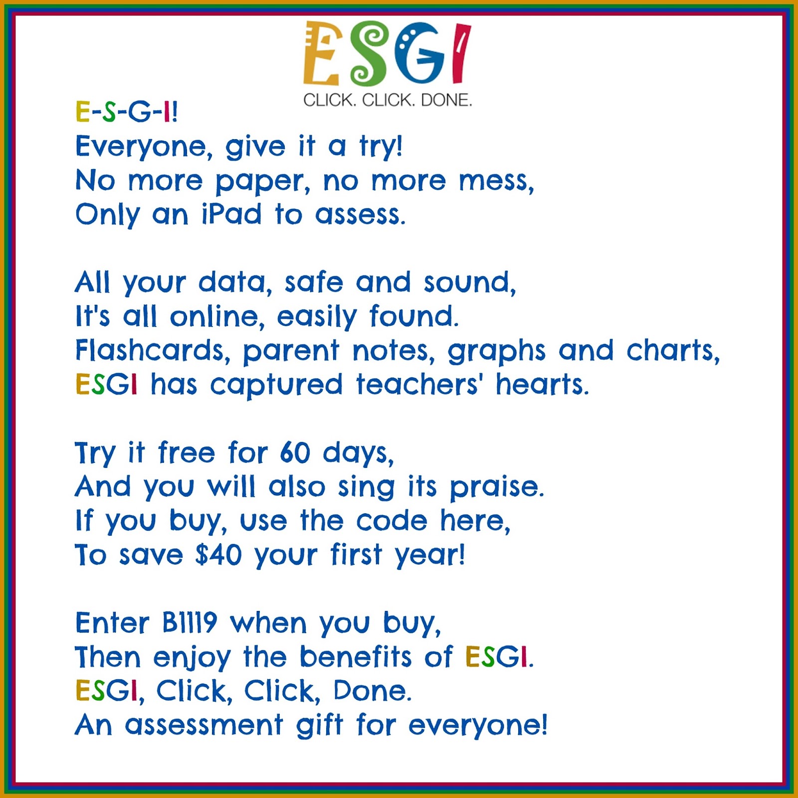 Kindergarten: Holding Hands and Sticking Together: ESGI to the Rescue!