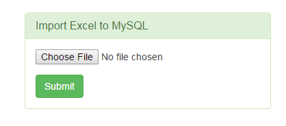 Import Excel to MySQL using PHP and Bootstrap