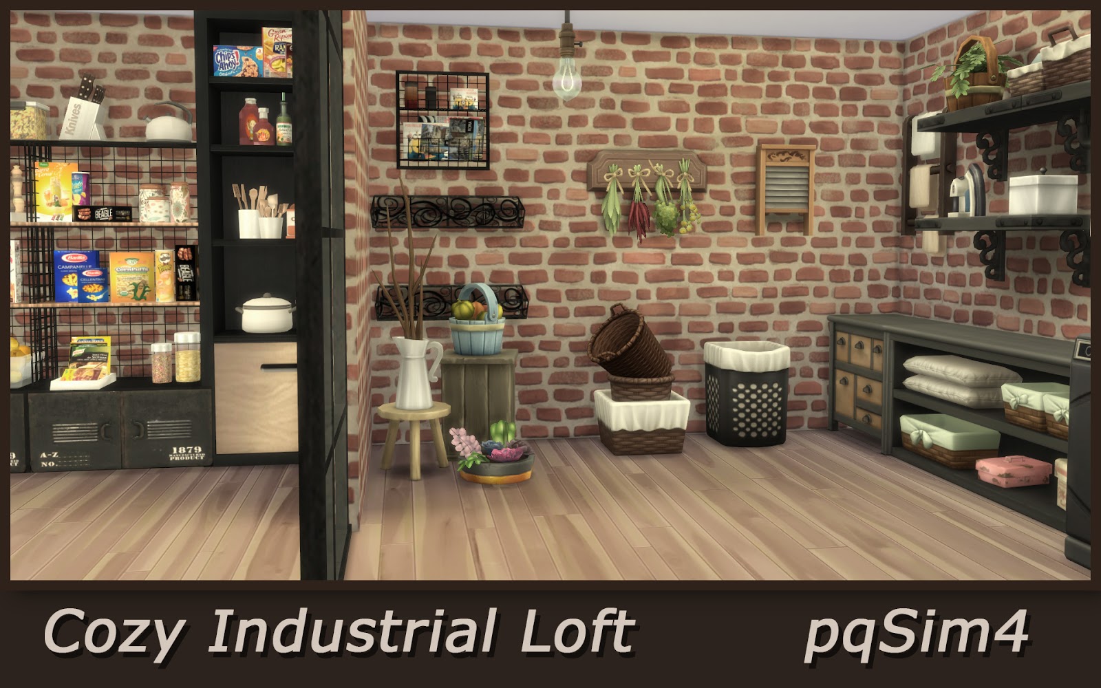 Cozy Industrial Loft. Sims 4 Custom Content.