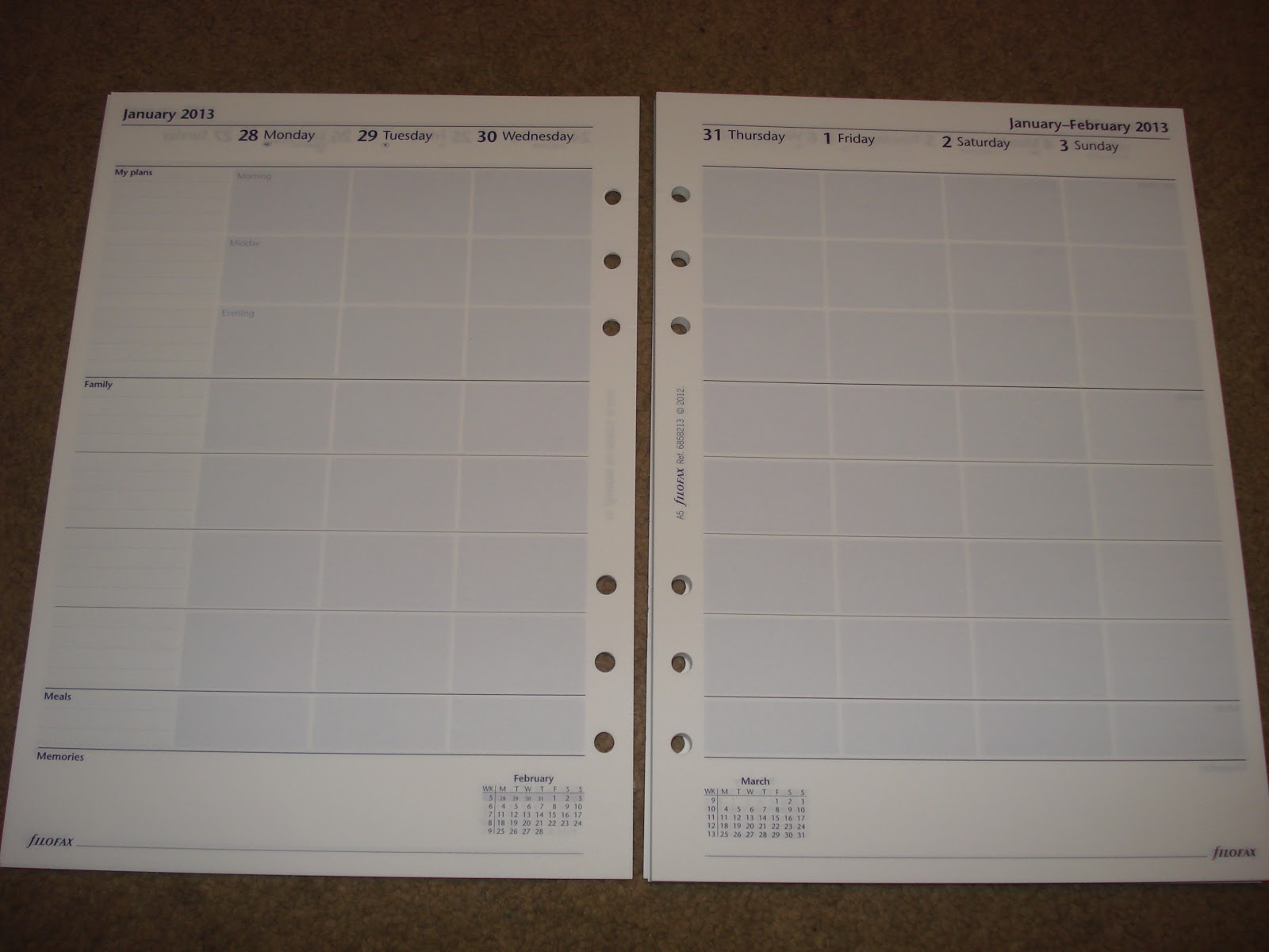 Organized Heaven: Review Of The A5 Filofax Family Organizer Pack