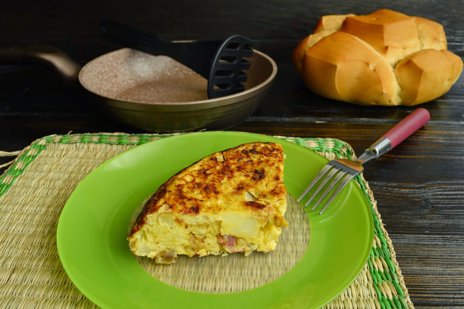 Las recetas de Noe: Tortilla de repollo y jamón