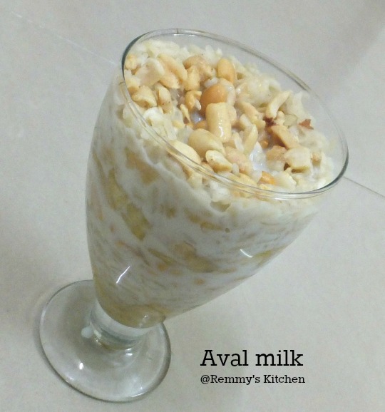 Remmy's Kitchen: Aval milk / Avil milk