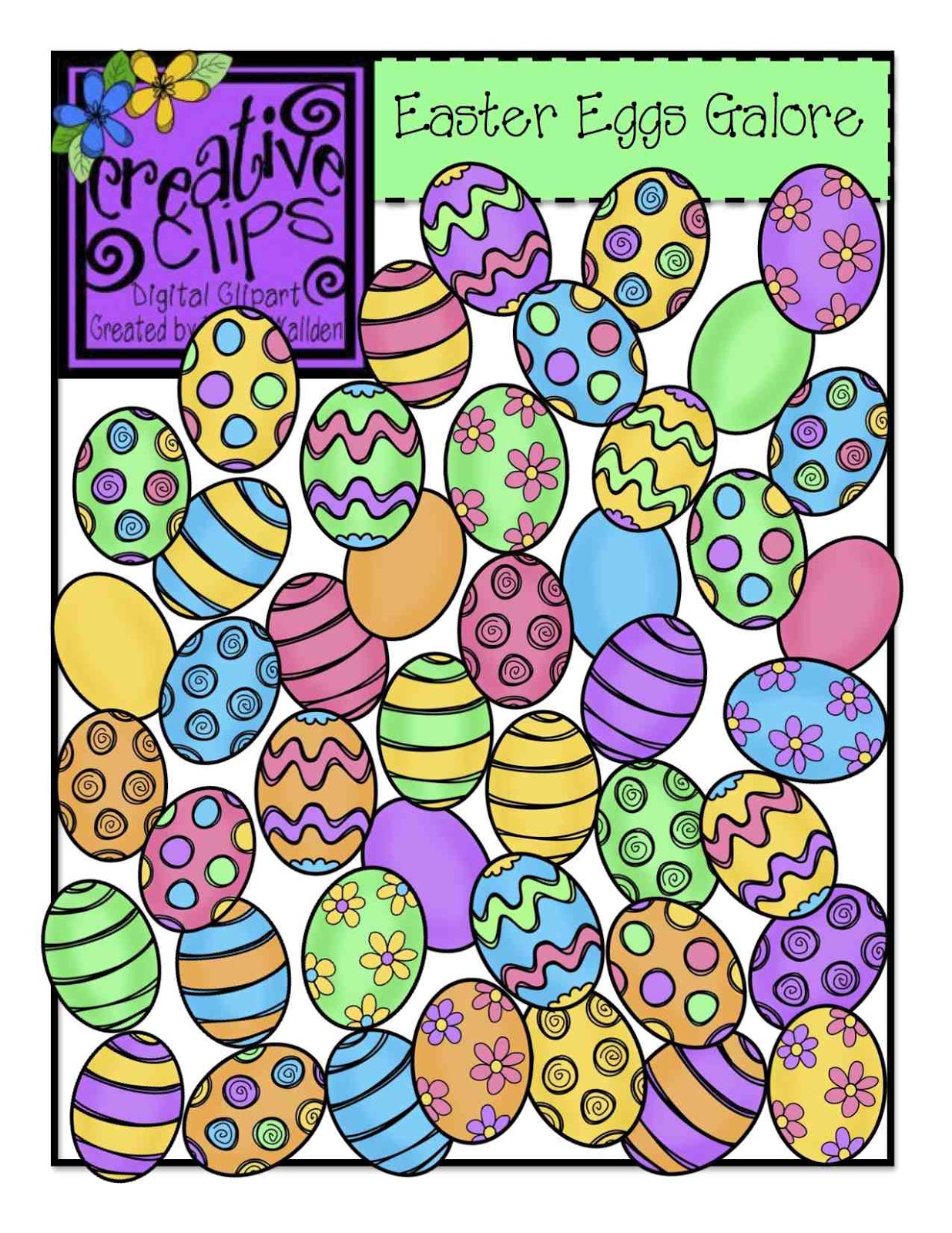 The Creative Chalkboard: Easter Egg Clipart Freebie Challenge!!