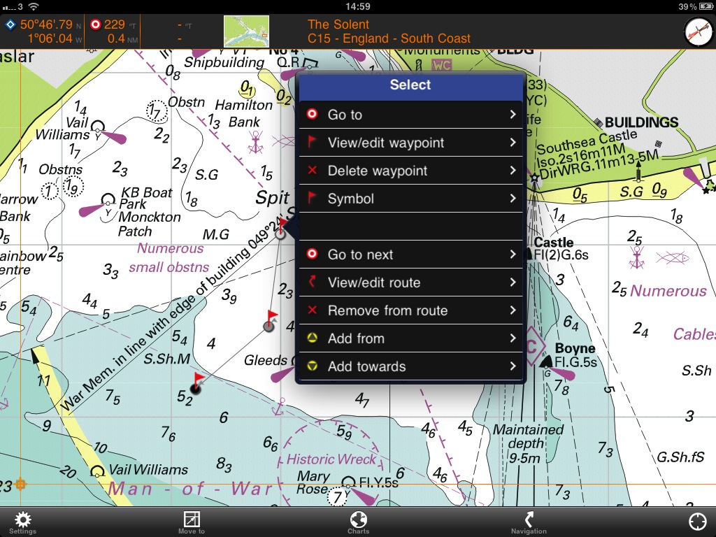 Yacht Arabella: iPad Marine Navigation