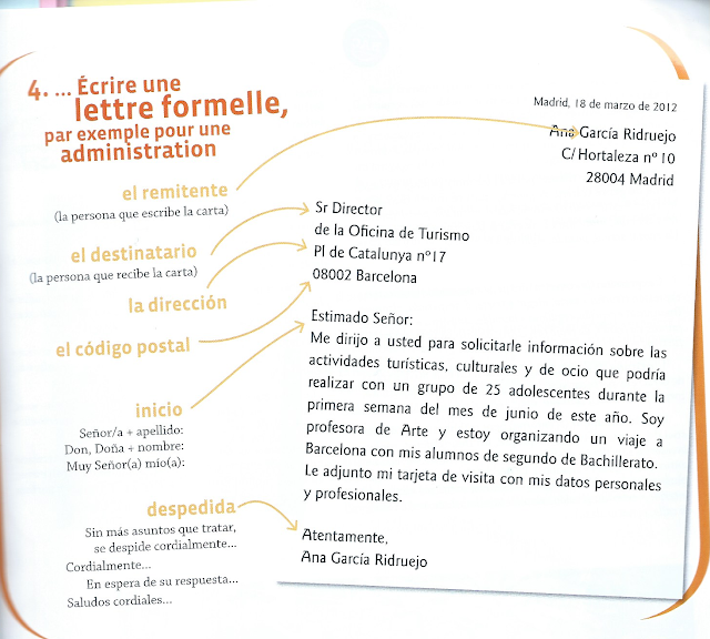 Ecrire une lettre formelle - 1ère année