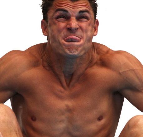 Pelbagai ekspresi muka lucu penerjun papan anjal - Unikversiti