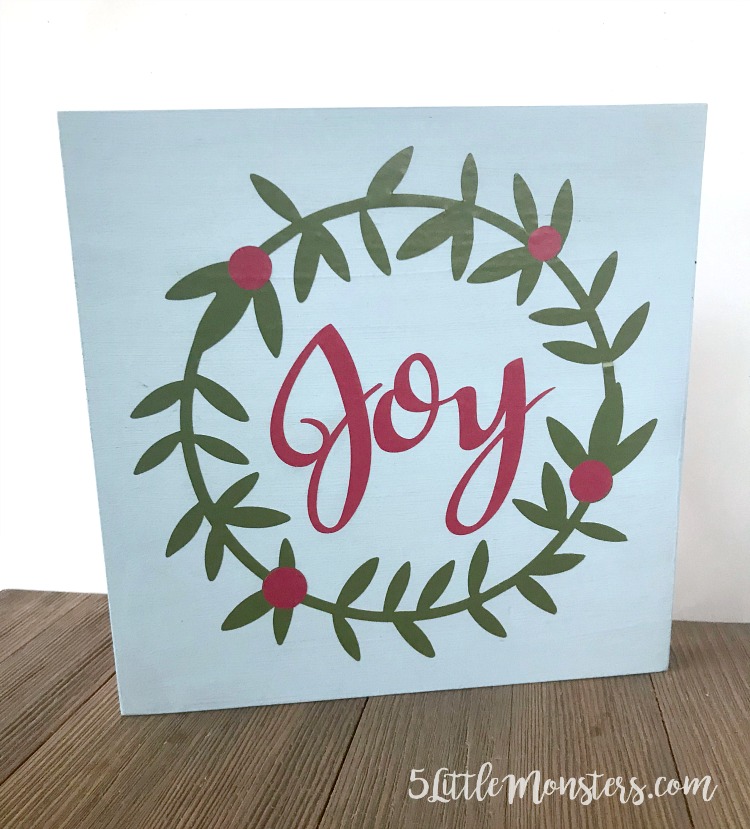 5 Little Monsters: Joy Sign- A Quick Christmas Craft
