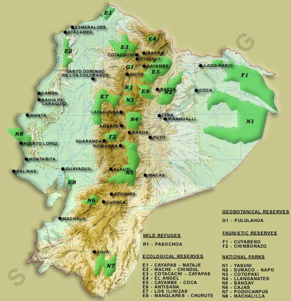 Mapas Geográficos do Equador