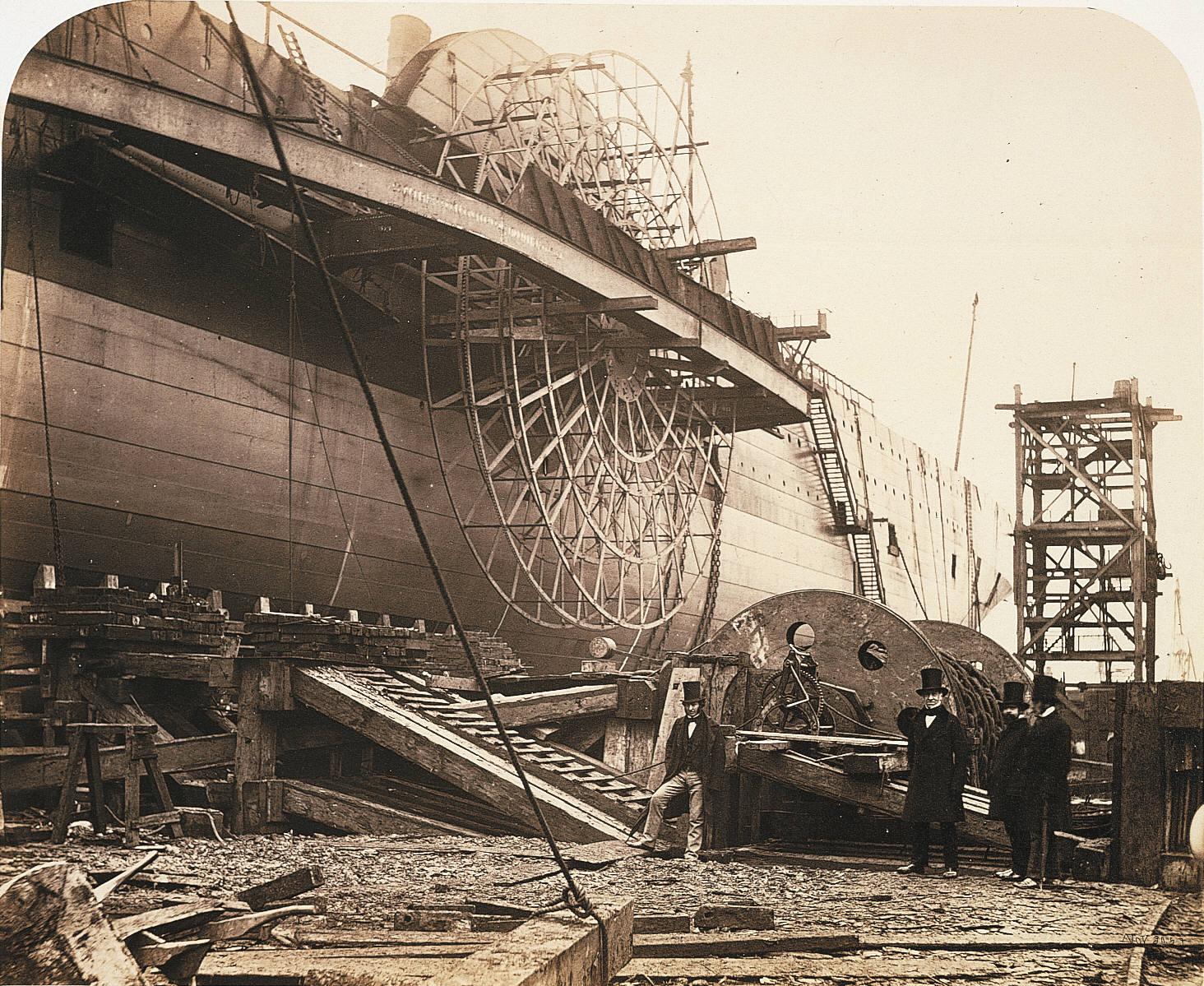 Ocean Superliners: The Great Eastern under construction. I've touched ...