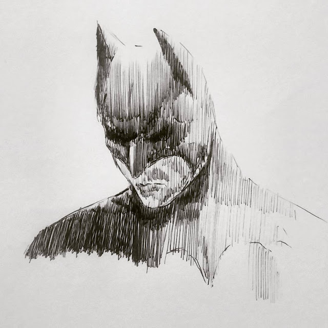 Masseu Learns To Sketch: Batman Sketch