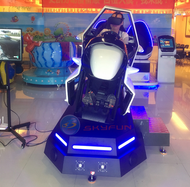 Skyfun Amusement World: I'm playing 9D VR racing game machine!Very ...