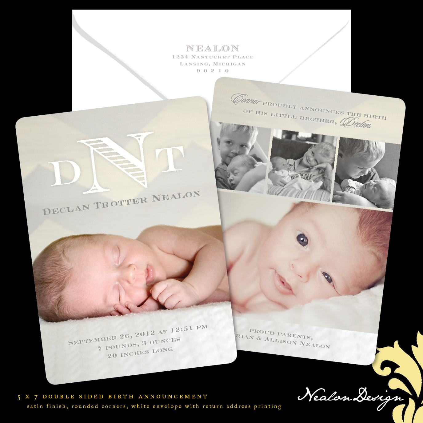 Nealon Design: "DECLAN" — Birth Announcement