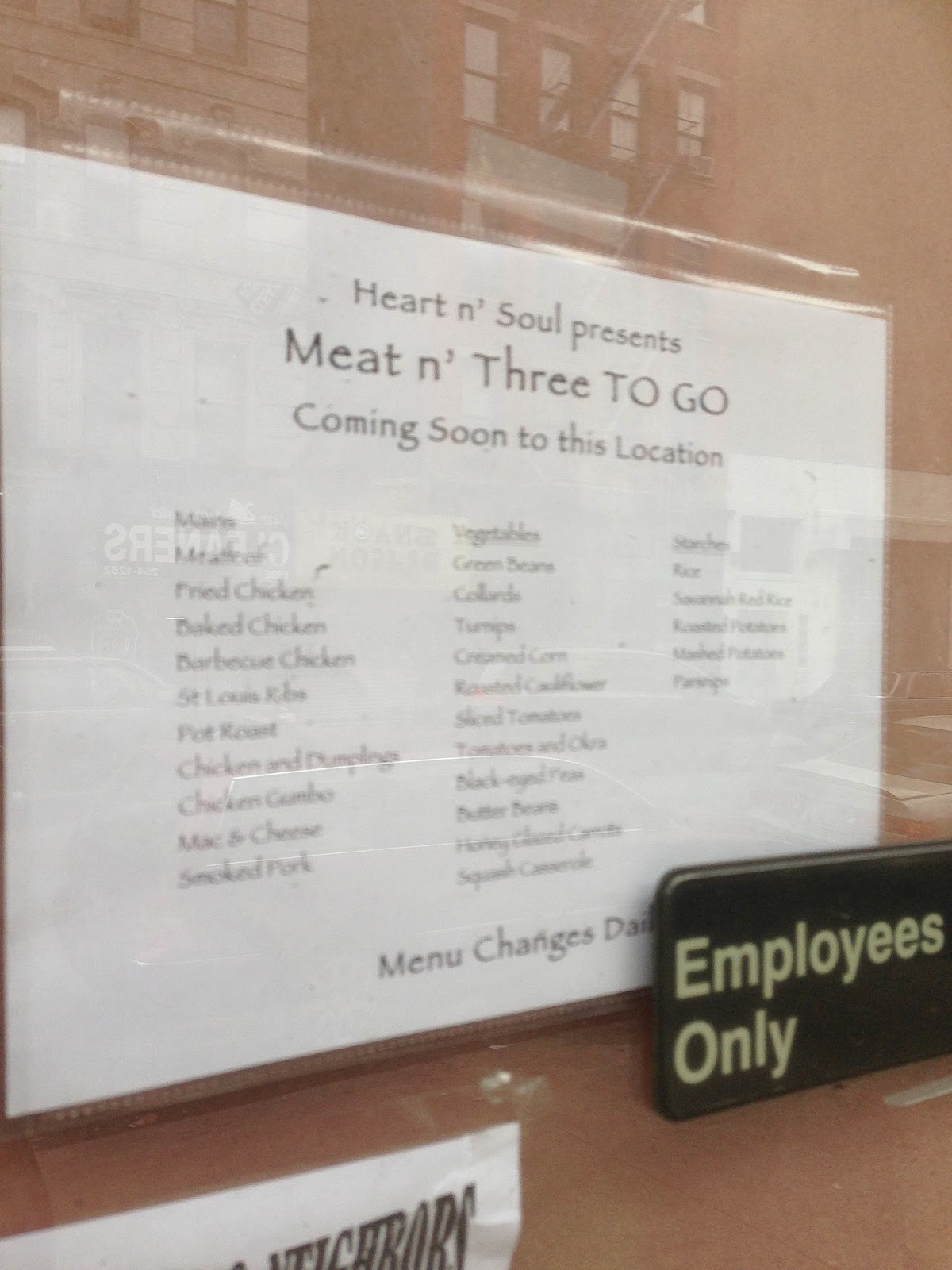 EV Grieve: Heart N' Soul introducing to-go menu, Meat n' Three