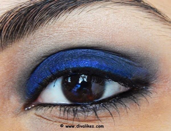 Stark Navy Blue Eye Makeup Tutorial | Diva Likes