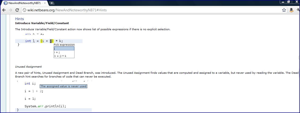 Inspired By Actual Events Netbeans 71s Unused Assignment And Dead Branch Hints