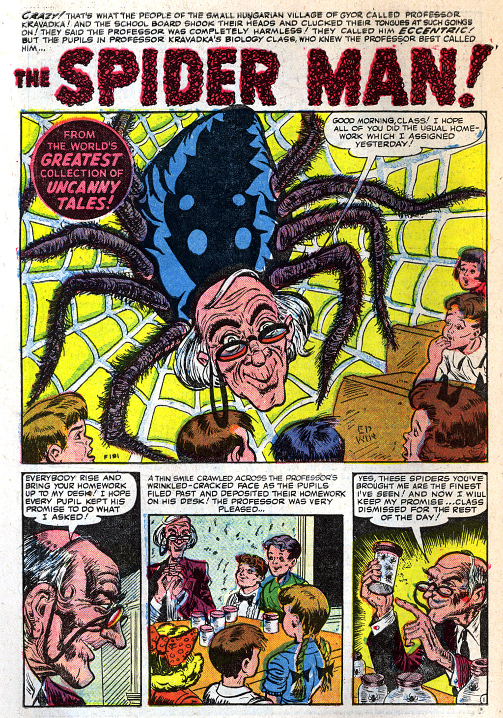 Four-Color Shadows: The Spider Man-Ed Winiarski-1954