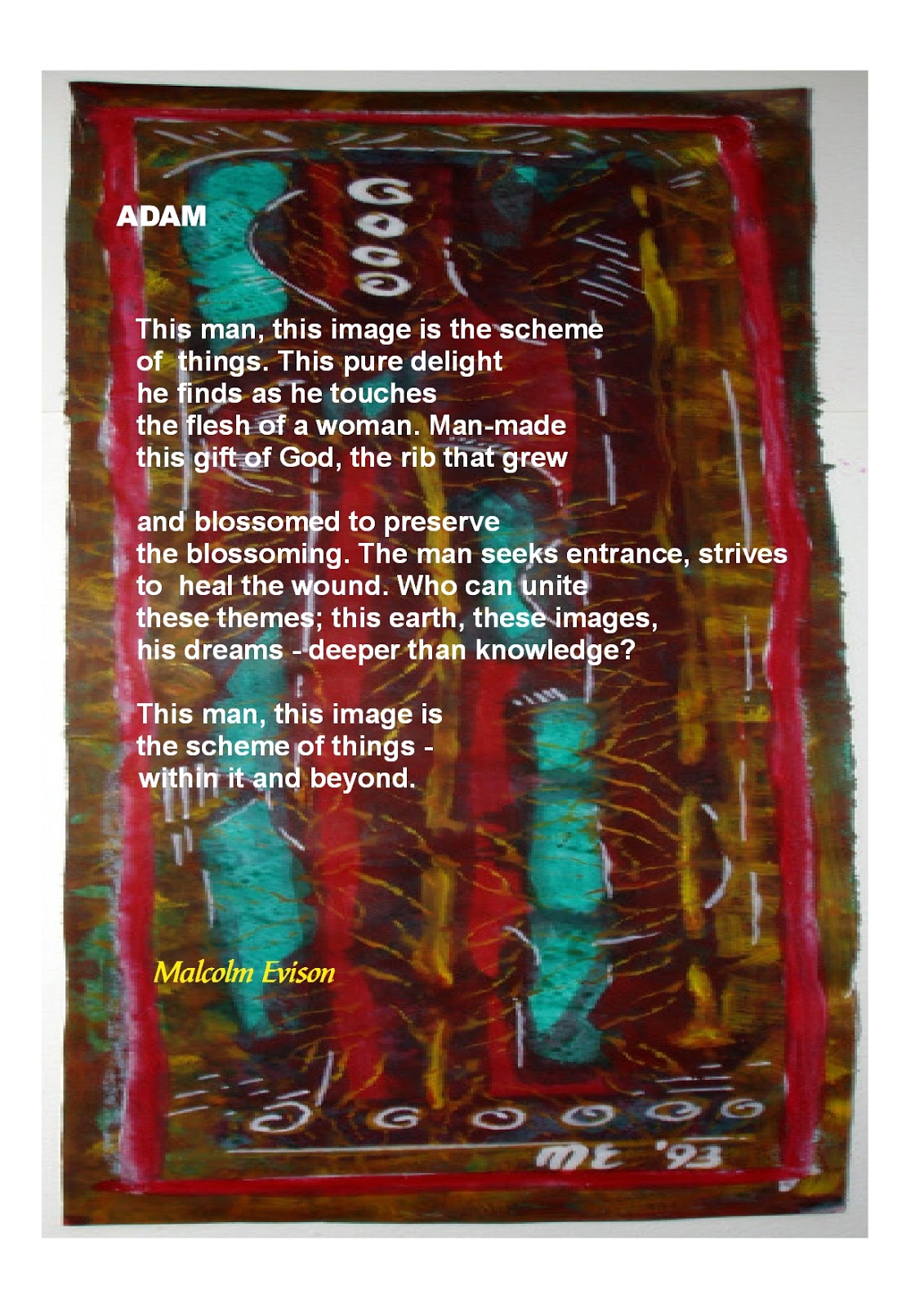 MAL's FACTORY - Poetry & Prose Poems: ADAM & EVE - two poems (overlaid ...