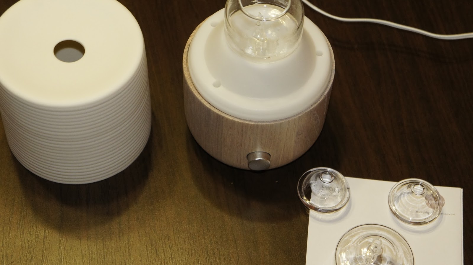 Ceramic Water-Less Nebulizer Essential Oil Diffuser with Two Glass ...