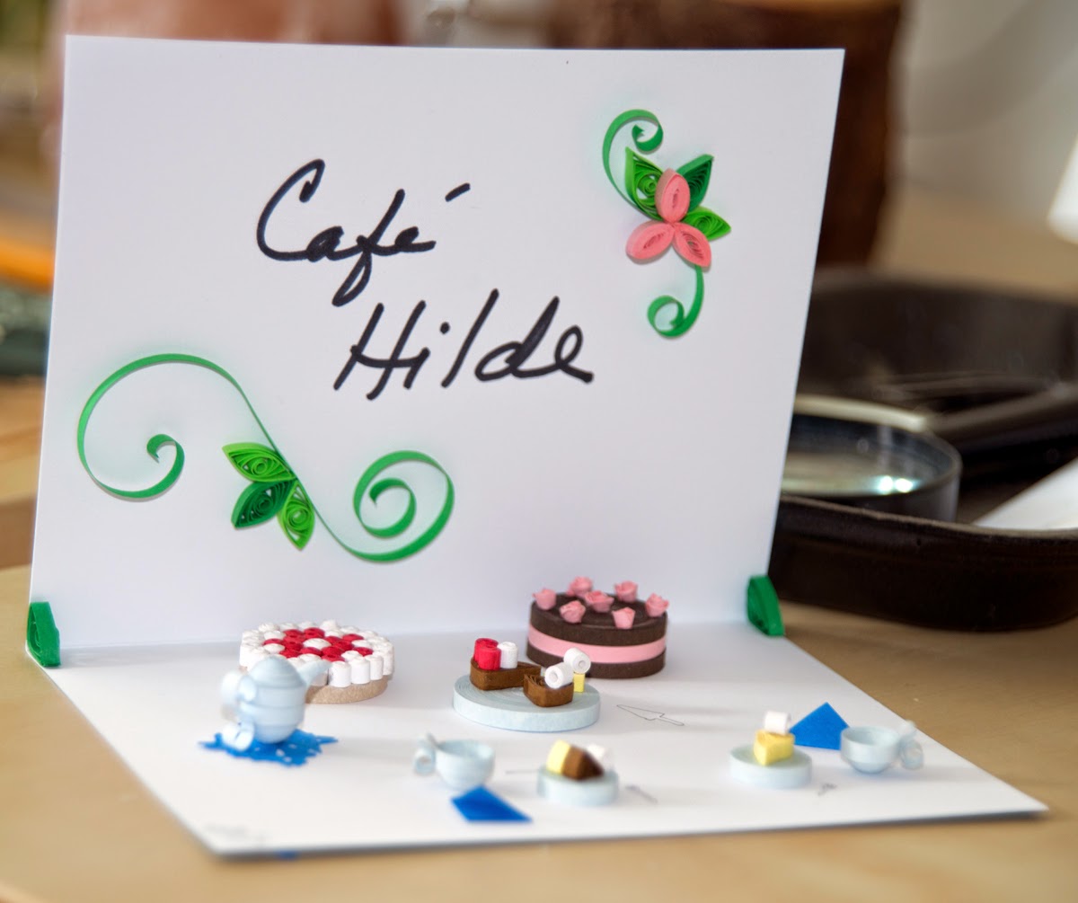 Quilling and Other Projects: 3D Quilled Cake and Coffee Card
