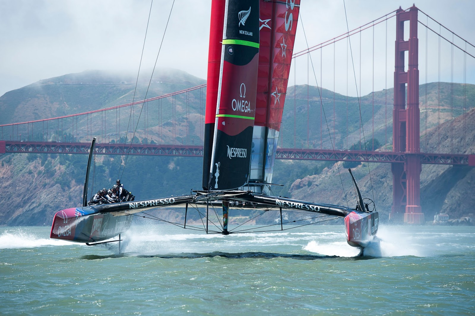 Emirates Team New Zealand AC72 sails in good breeze for racing ...