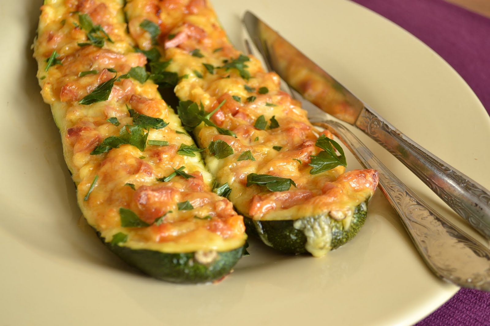 Vilko šaukštai: Įdarytos cukinijos