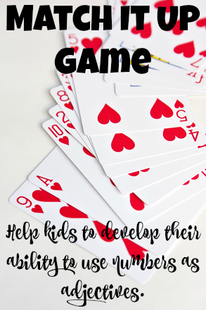 Match It Up Game - Help Kindergarteners Use Numbers as Adjectives ...