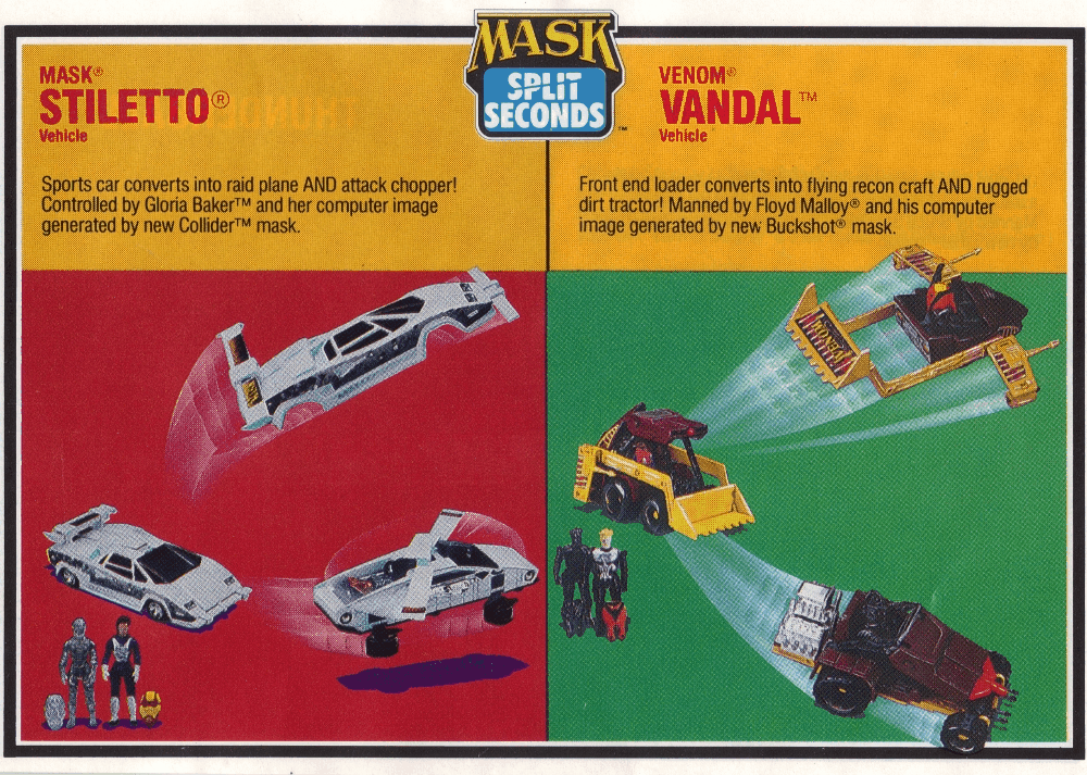 1988 Kenner Action Toy Guide Showcased M.A.S.K. 'Split Seconds' Series