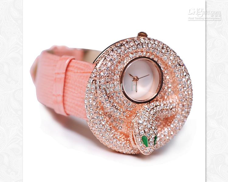 New Luxery Watches: Colored Snake Type Watches For Women