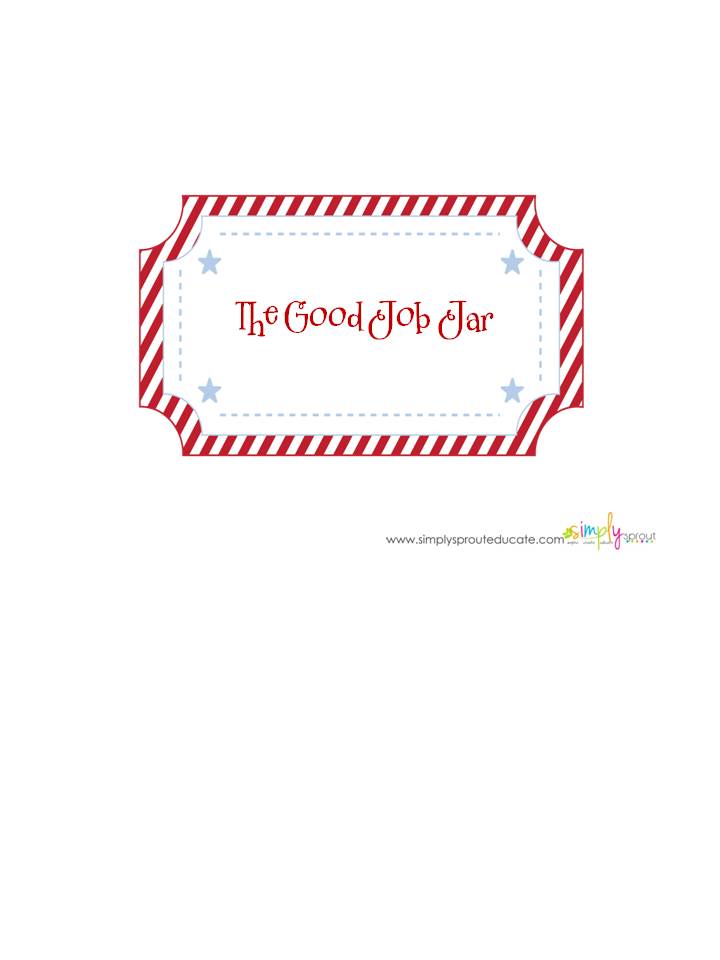 Good Job Jars: Printable Tag - Simply Sprout