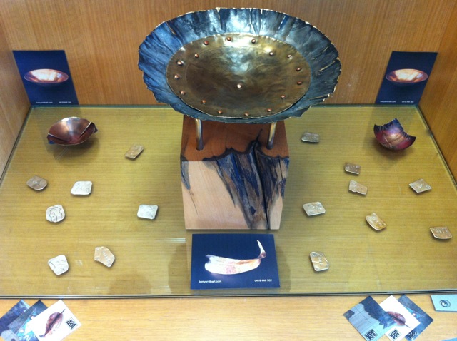 Rustnstuff: Beaten metal in local library