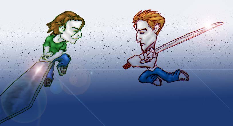 Scarlet Monkey Comic Artist: Digital Art - Sword Fight