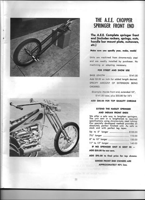 AEE Choppers: third installment of the 1969 first AEE catalog