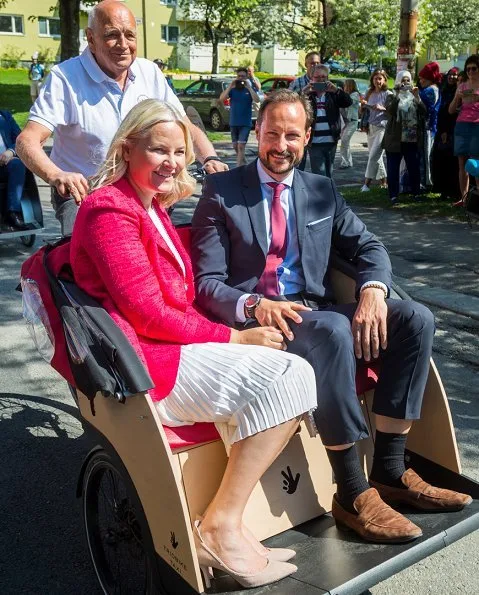 Princess Mette-Marit and Prince Haakon visited Sagene
