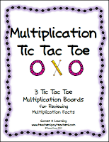 Fun Games 4 Learning: Tic Tac Math Freebies Now Available!