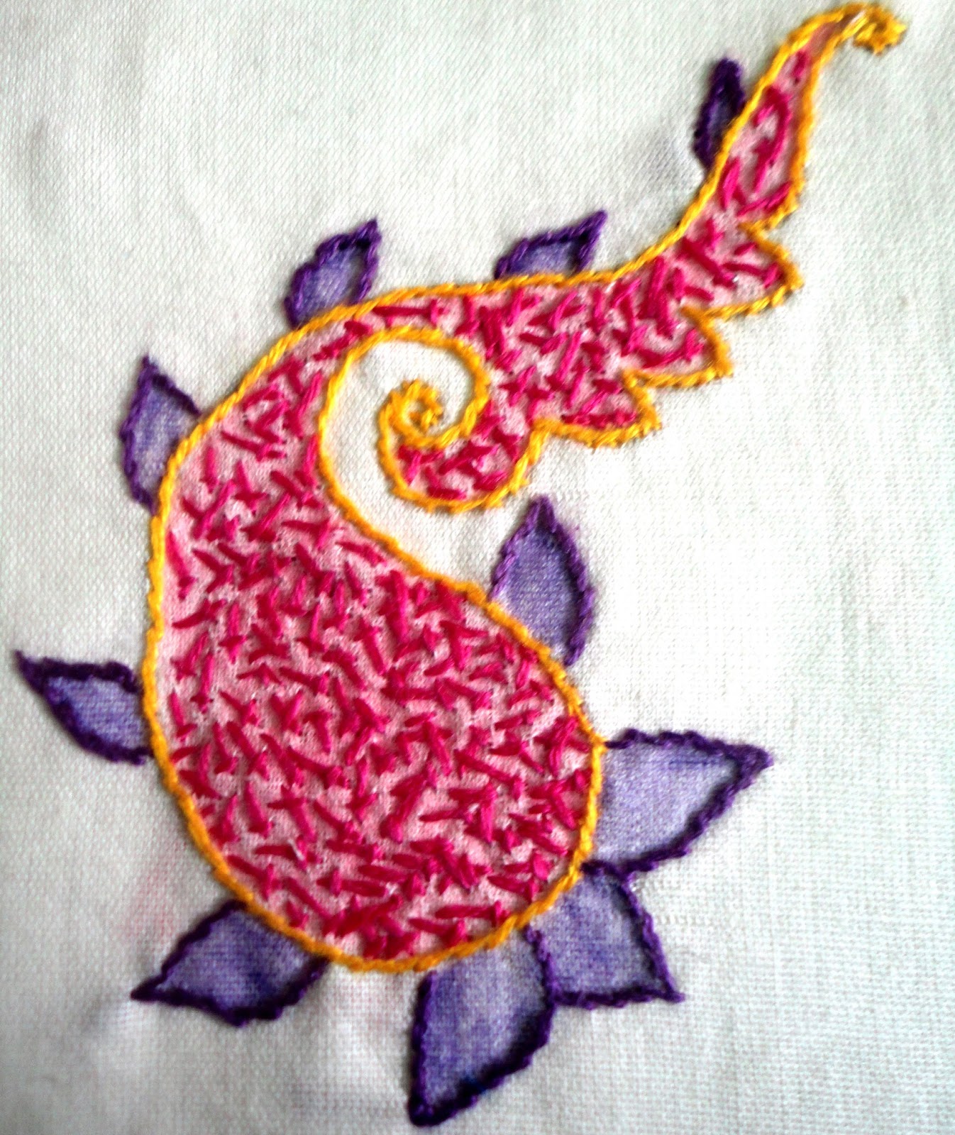 THE DELICATE EMBROIDERY: Hand embroidery Basic Stitches - Flat Stitch ...