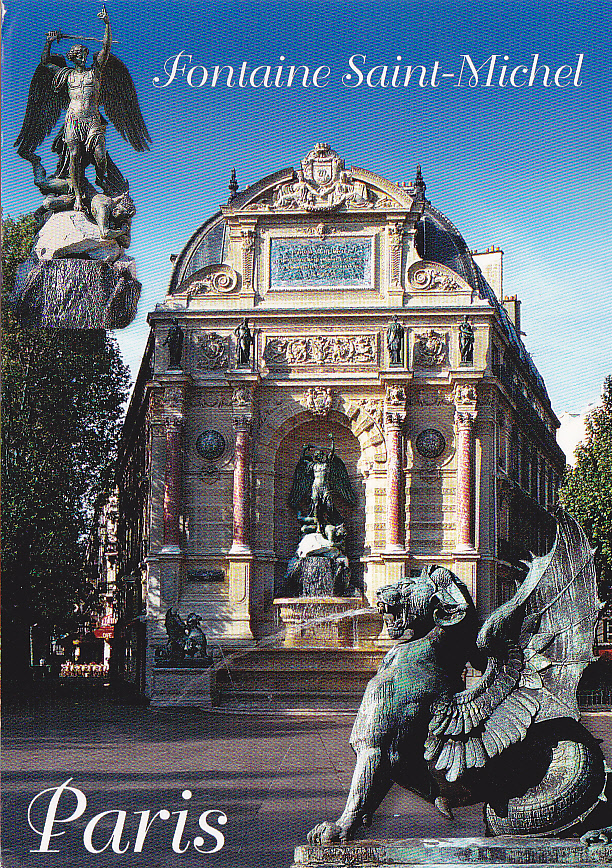 Postcard A La Carte: France - Fontaine Saint-Michel, Paris