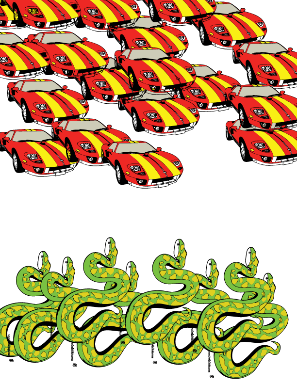 Jake's Art Blog: Cars and Snakes