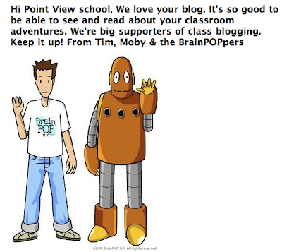 Kids with a View: Wow! BrainPOP stopped by to say hi