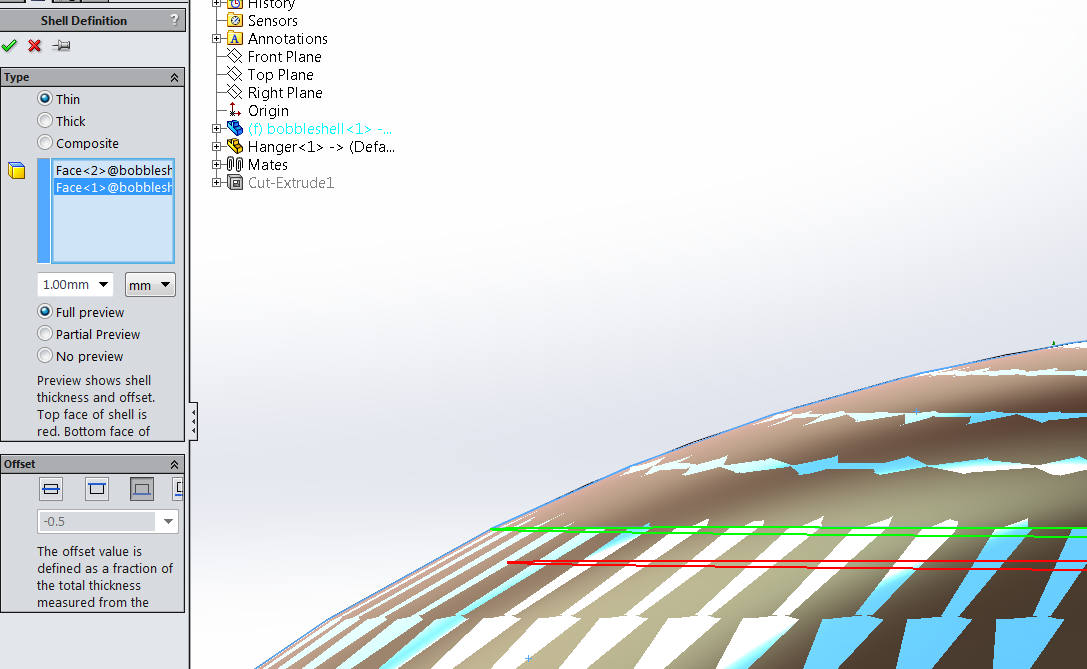 TMS CADCentre - SOLIDWORKS in Scotland: Using a Shell Mesh with Thin ...