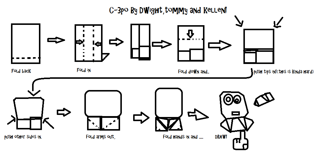 Extremegami: Origami C-3PO finger puppet