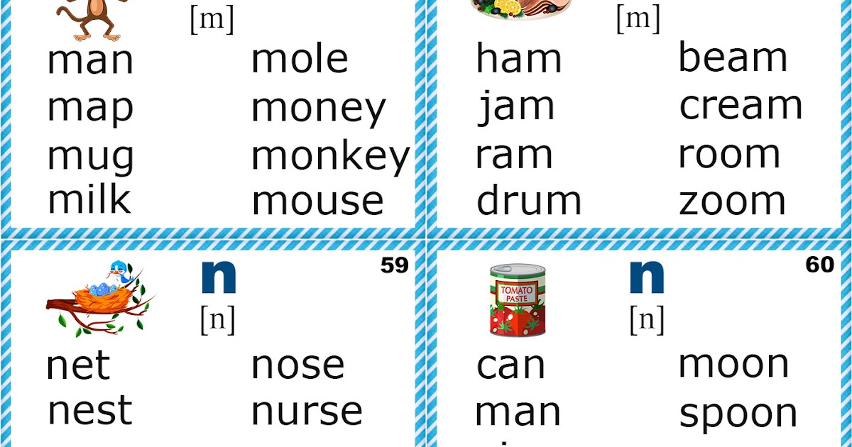 English for Kids Step by Step: Phonics Flashcards (Consonants M, N, P ...