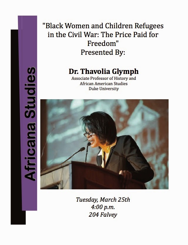 Villanova English: Africana Studies Lecture: Dr. Thavolia Glymph