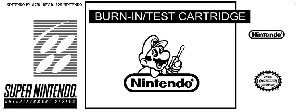 Super Nintendo Labels: Burn-in Test Cartridge (JP)