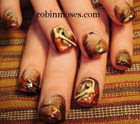 Nail Art by Robin Moses: "fall leaves" "fall nails" "fall nail trends ...