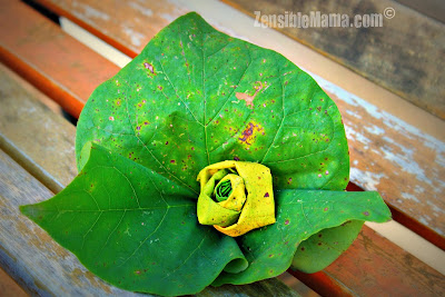 Zensible Mama: Fall Fun - How to Create Flower Bouquets from Fall Leaves