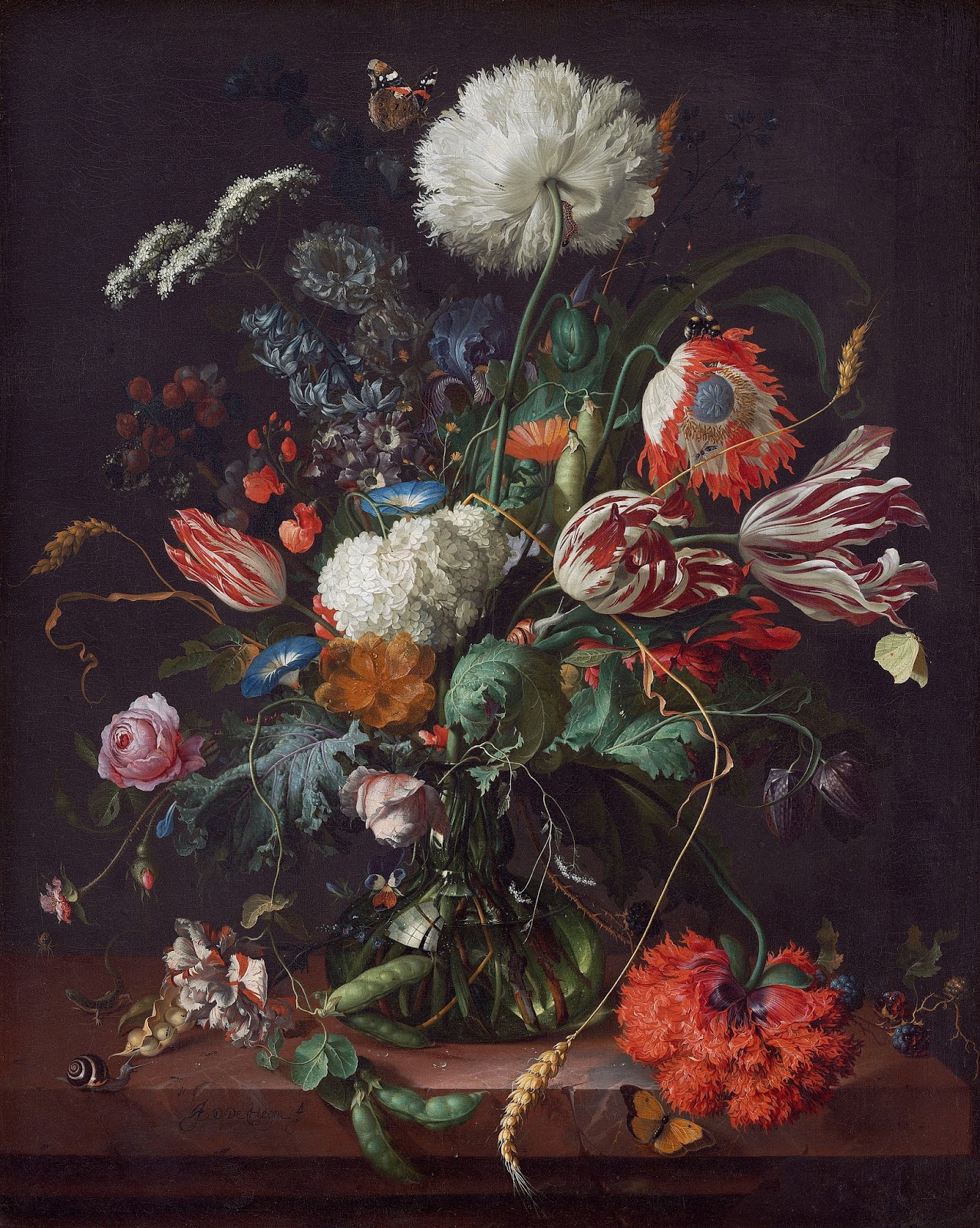 Enjoy some Damn Fine Art : Jan Davidsz de Heem. Vase of Flowers, ca ...
