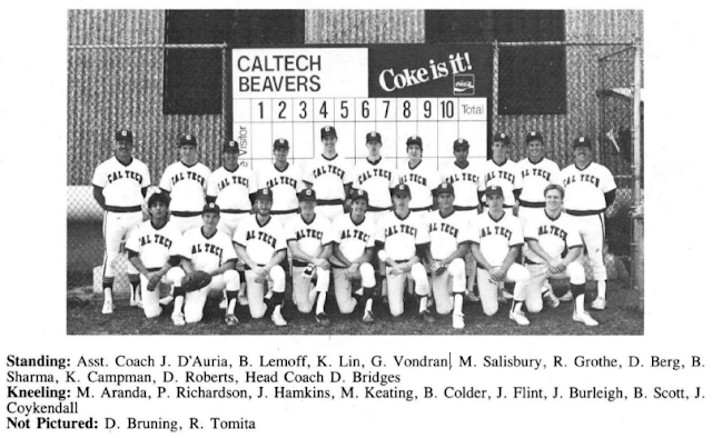 Baseball Nuggets: Caltech teams of the 1980s